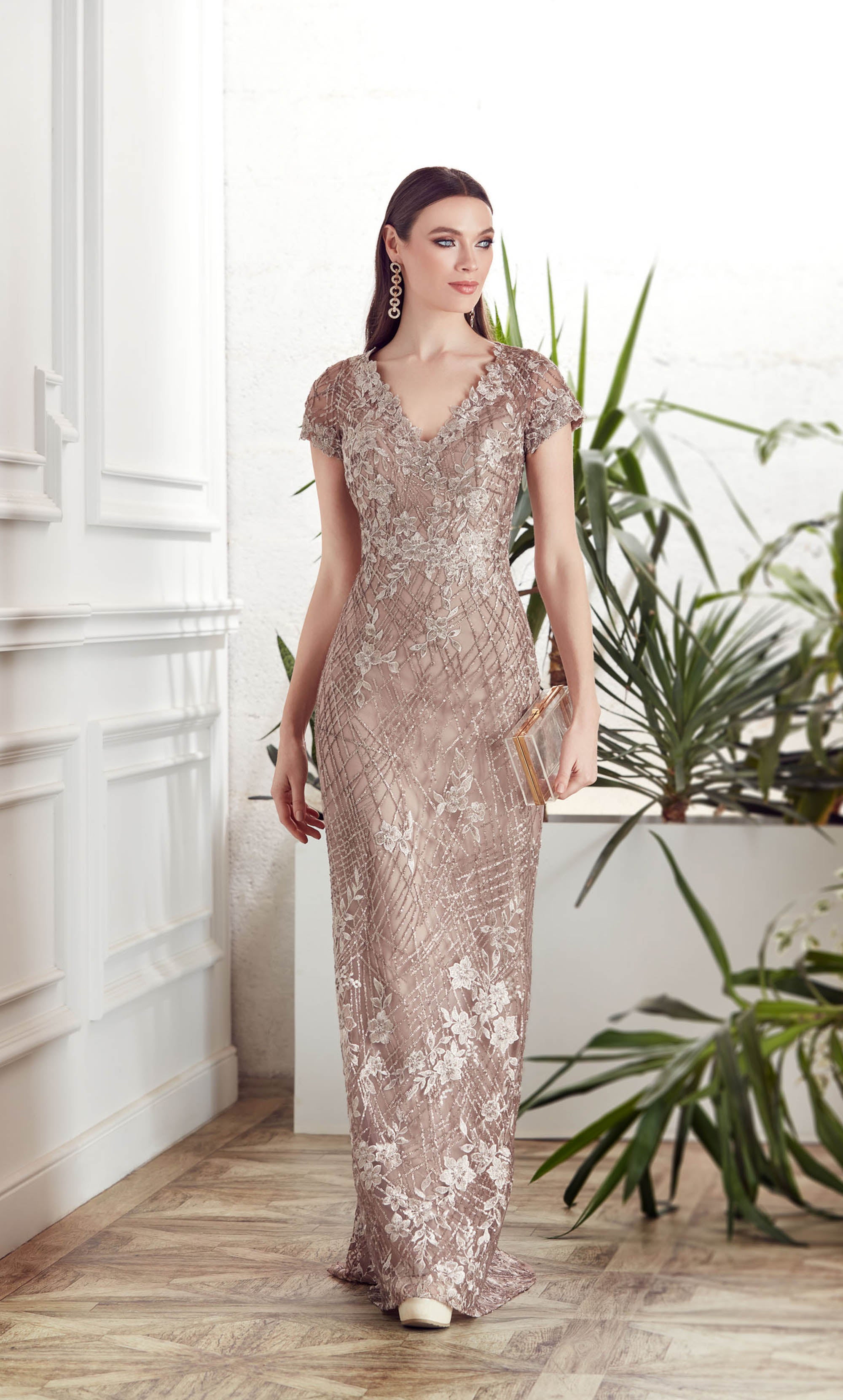Alyce Paris 27525 - Long Sequin Lace A-line Dress - Floral Lace ...