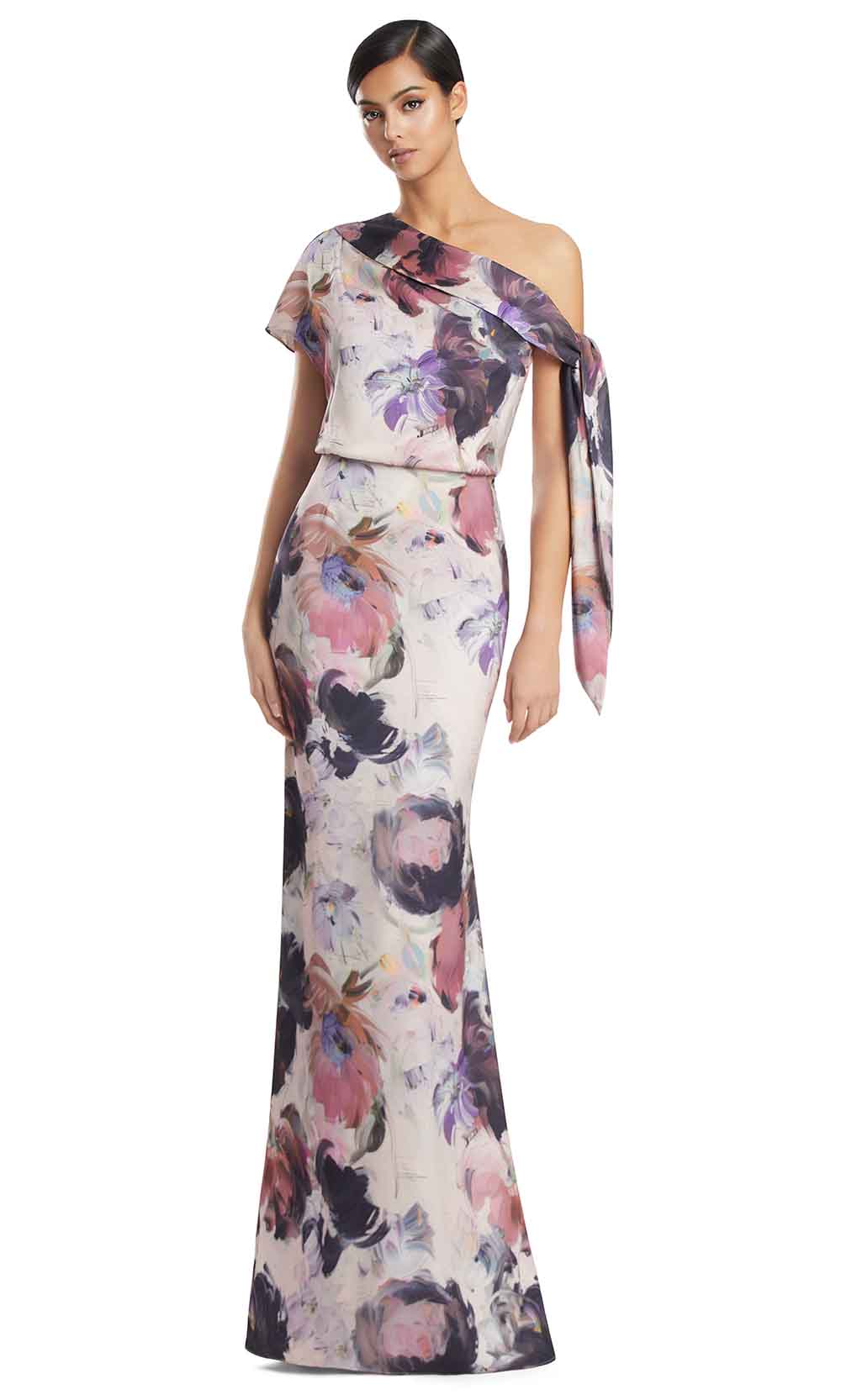 Alexander by Daymor 3274S26 - Long Sheath Dress - One shoulder neckline ...