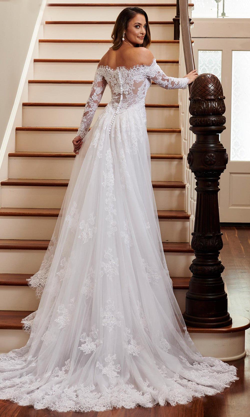 Rachel Allan Bridal MB4009 - Long Tulle Mermaid Dress - Beaded, Lace ...