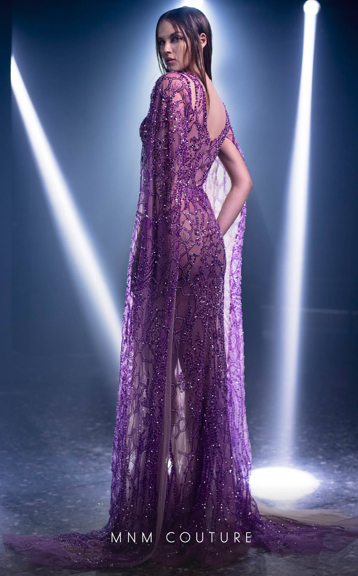 MNM Couture K3965 - Embroidered Sparkling Illusion Evening Gown ...