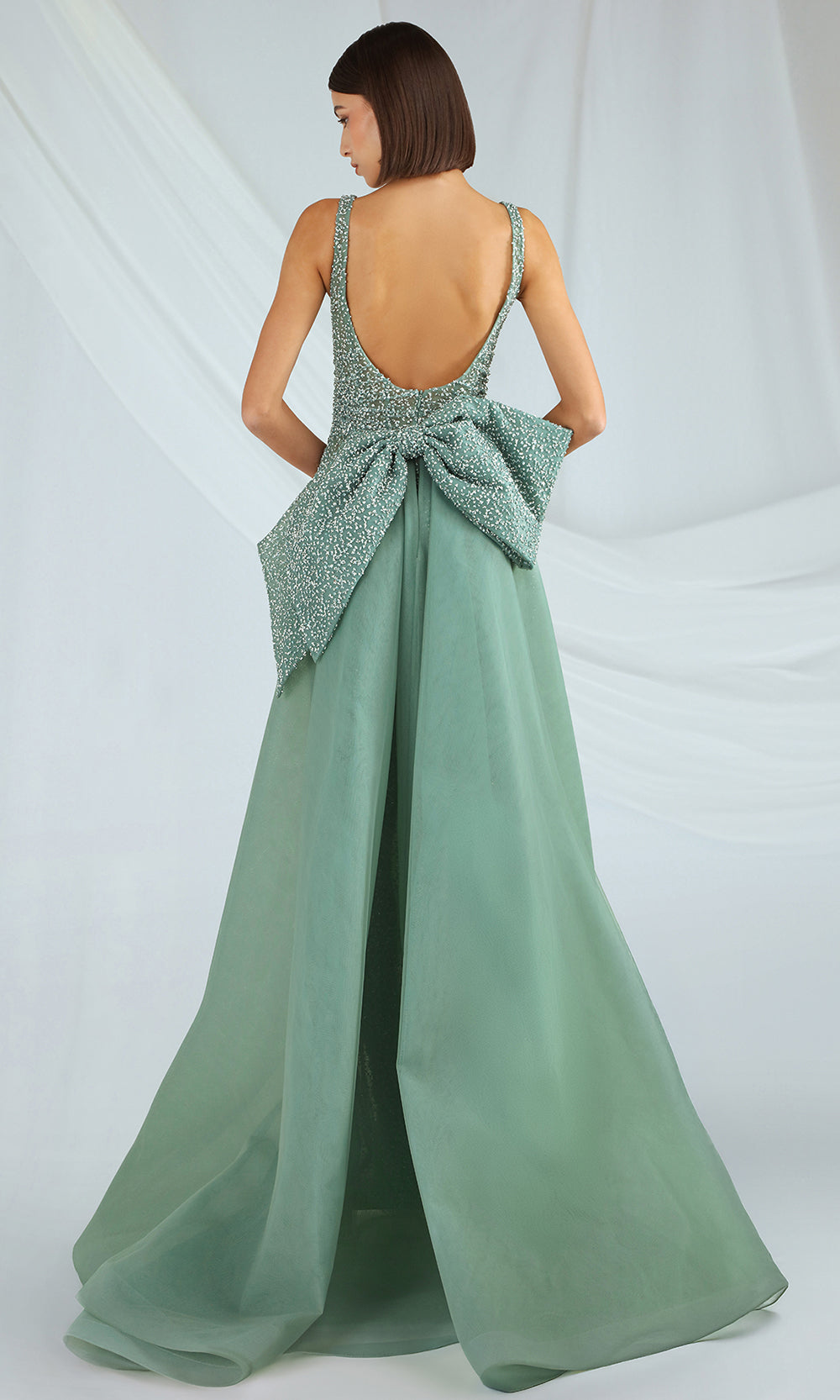 Gatti Nolli Couture OP-7449 - Long Tulle Sheath Dress - Wide Straps ...