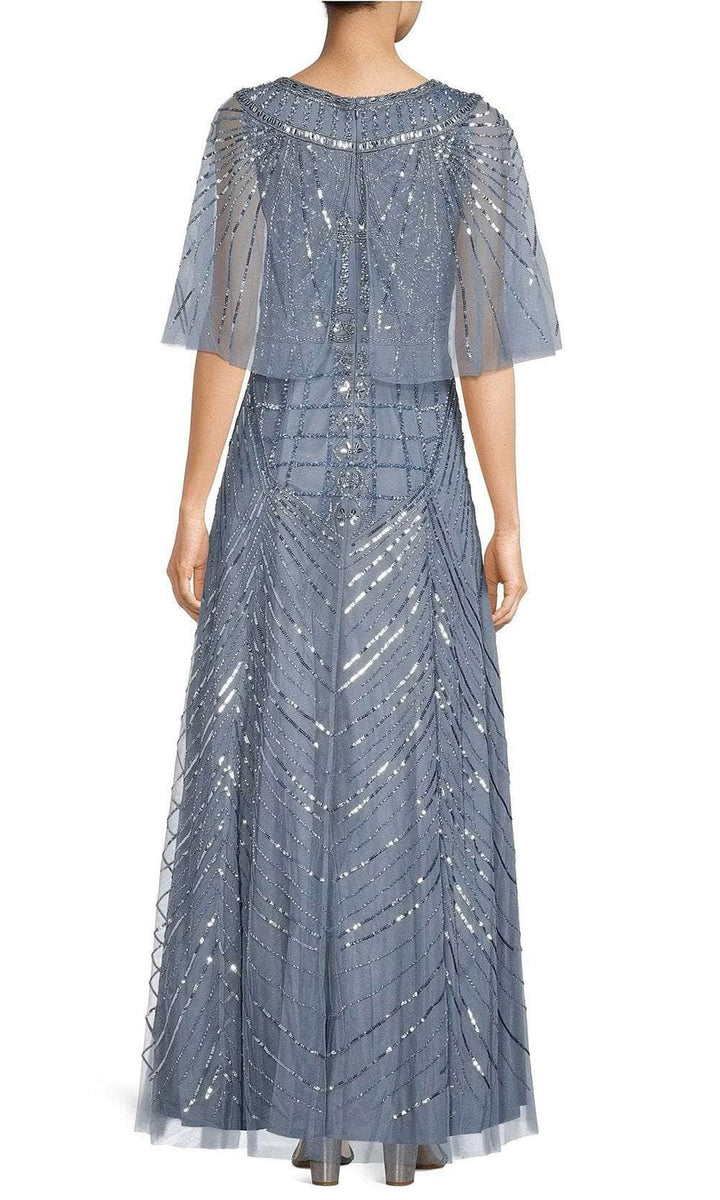Aidan Mattox MD1E207719 - Bateau Cape Sleeve Formal Gown – Couture Candy