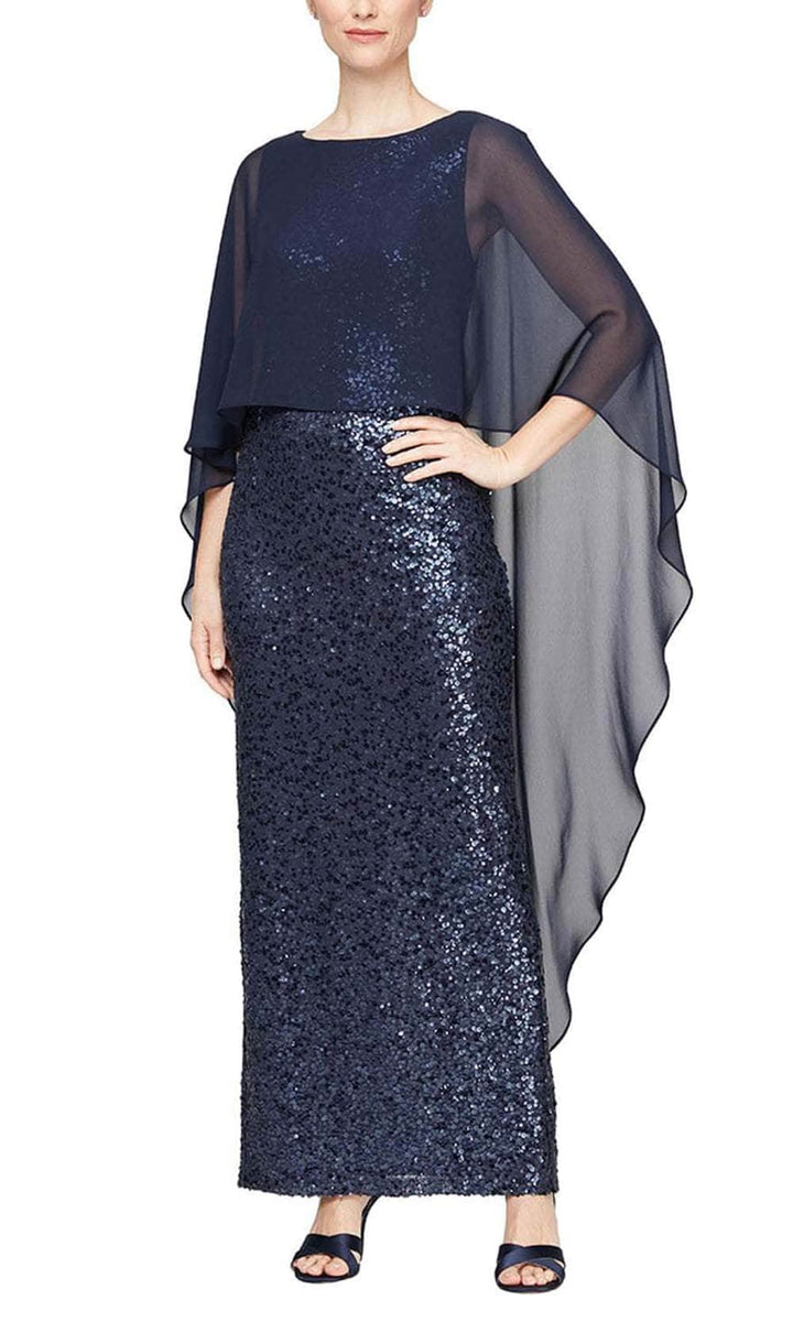 Alex Evenings 8196897 - Embellished Gown with Sheer Overlay – Couture Candy