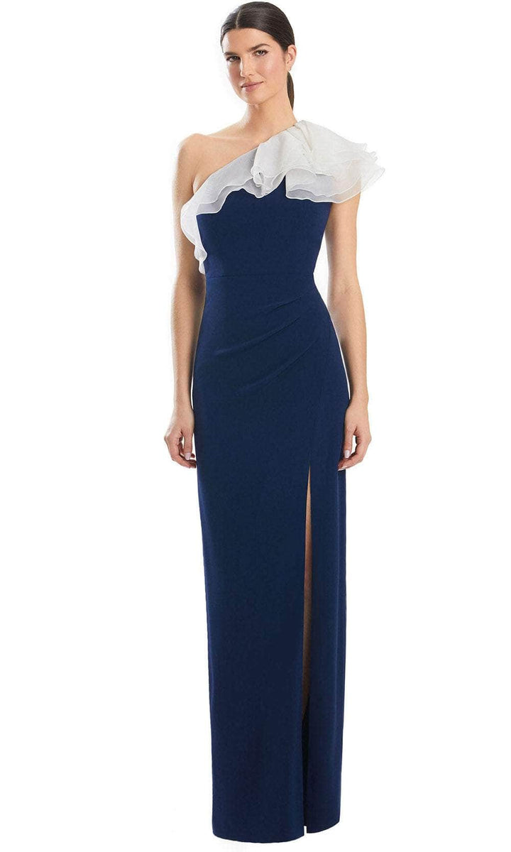 Alexander by Daymor 1982S24 - One-Sleeve Ruffle Detailed Prom Gown ...