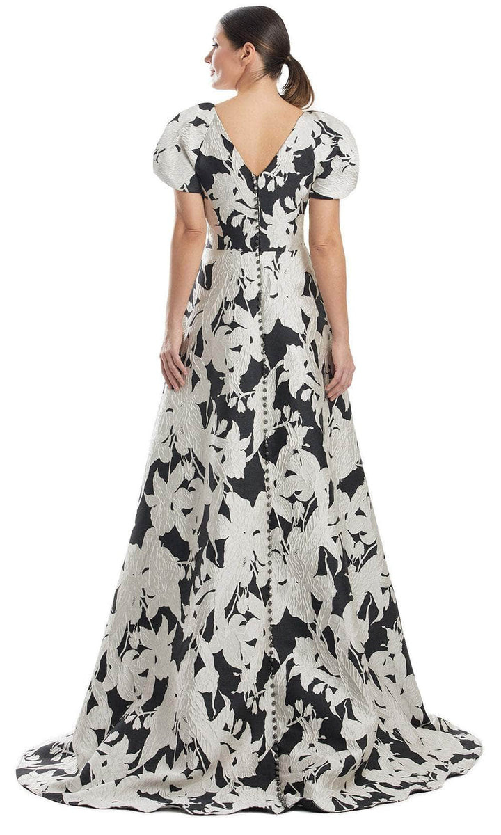 Alexander by Daymor 1987S24 - Short Puff Sleeve V-Neck Prom Gown ...