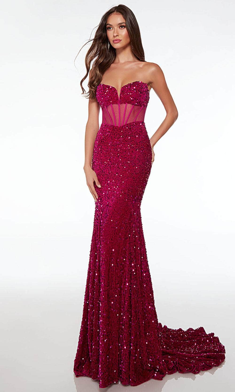 Alyce Paris 61500 - Strapless Sequin Evening Dress – Couture Candy