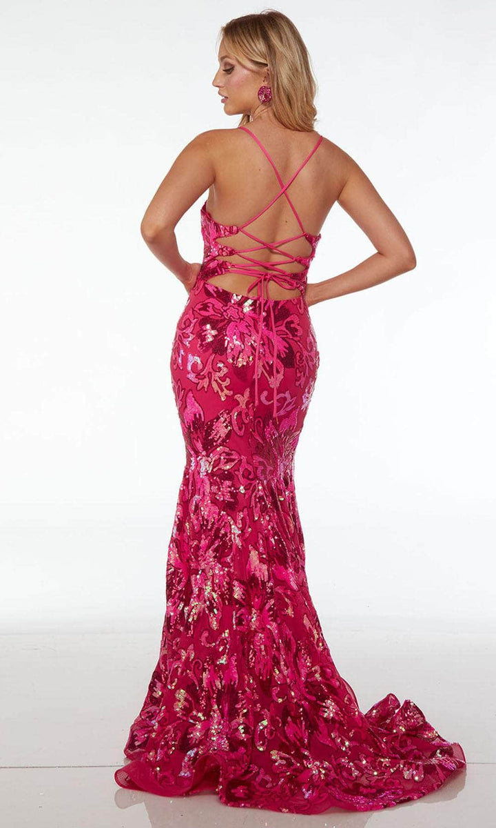 Alyce Paris 61508 - Plunging V-Neck Lace-Up Back Prom Dress – Couture Candy