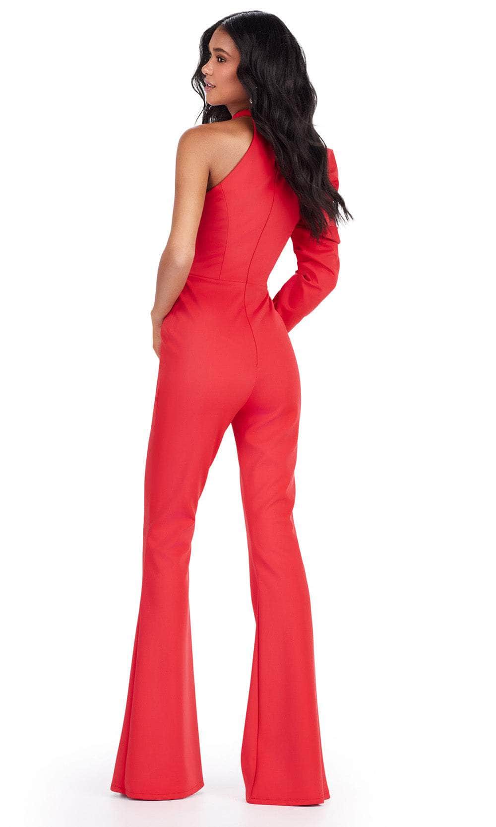 Ashley Lauren 11531 - Puff Sleeve High Neck Jumpsuit – Couture Candy