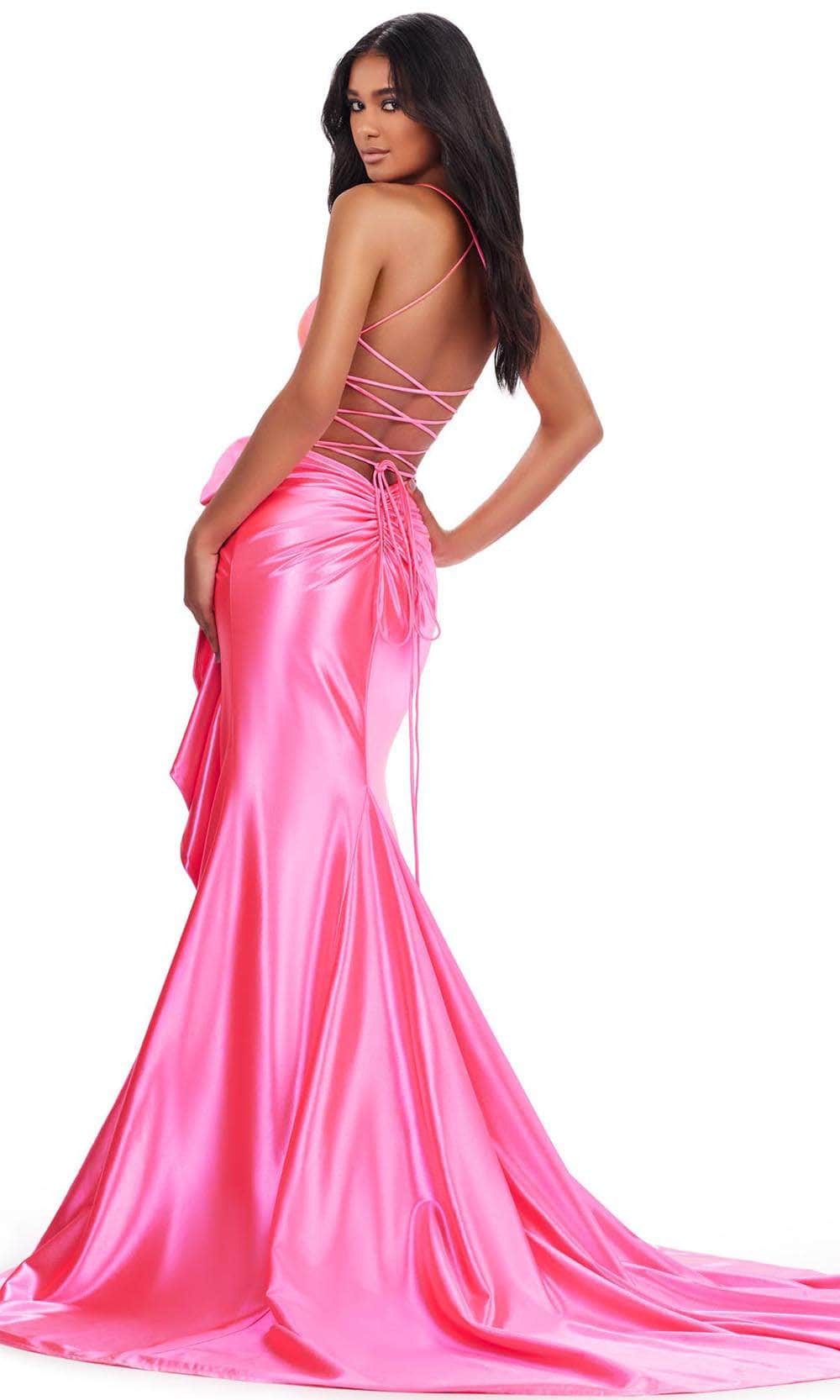 Ashley Lauren 11638 - Long Shimmer Jersey Mermaid Dress - Spaghetti ...