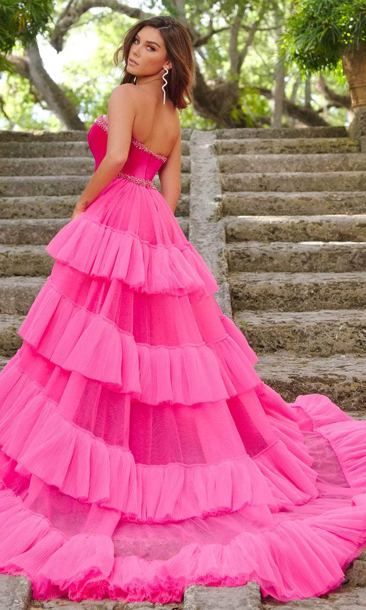 Ava Presley 38334 - Rhinestone Embellished Strapless Prom Dress ...