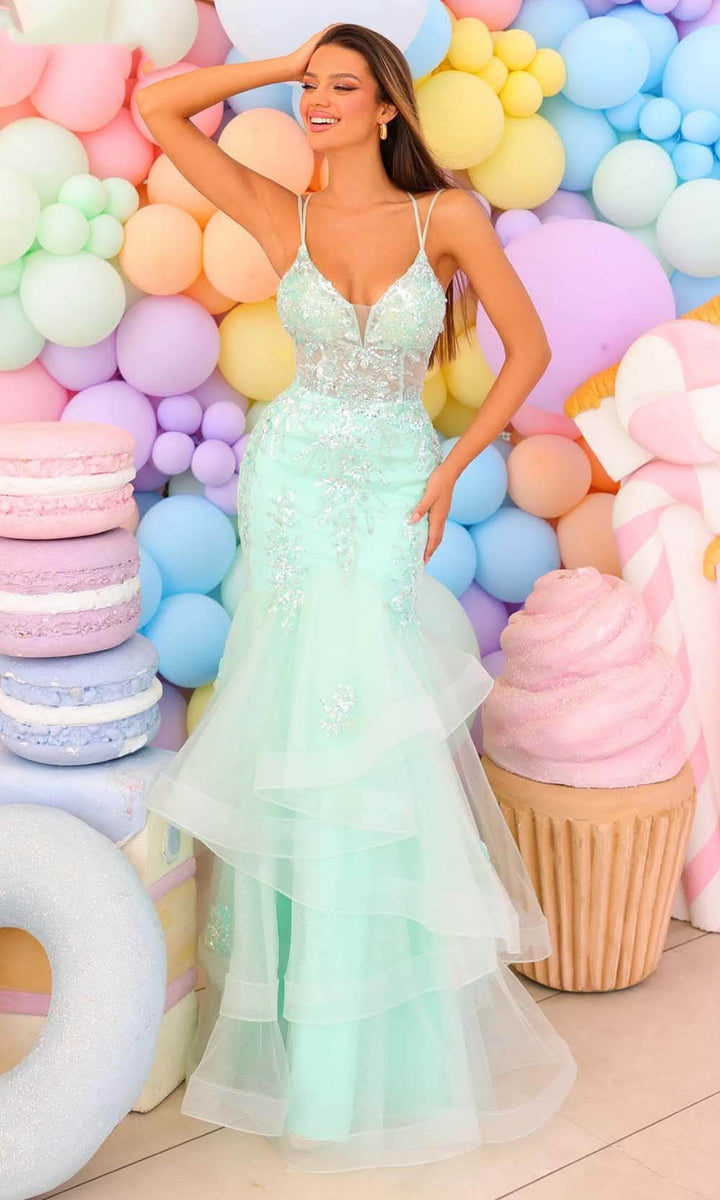 Clarisse 810816 - Sequin Tulle Prom Gown – Couture Candy