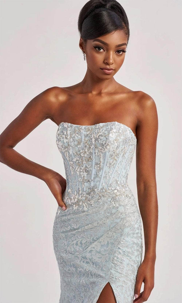 Colette By Daphne CL8595 - Long Novelty Metallic Lace, Sequin Appliques ...