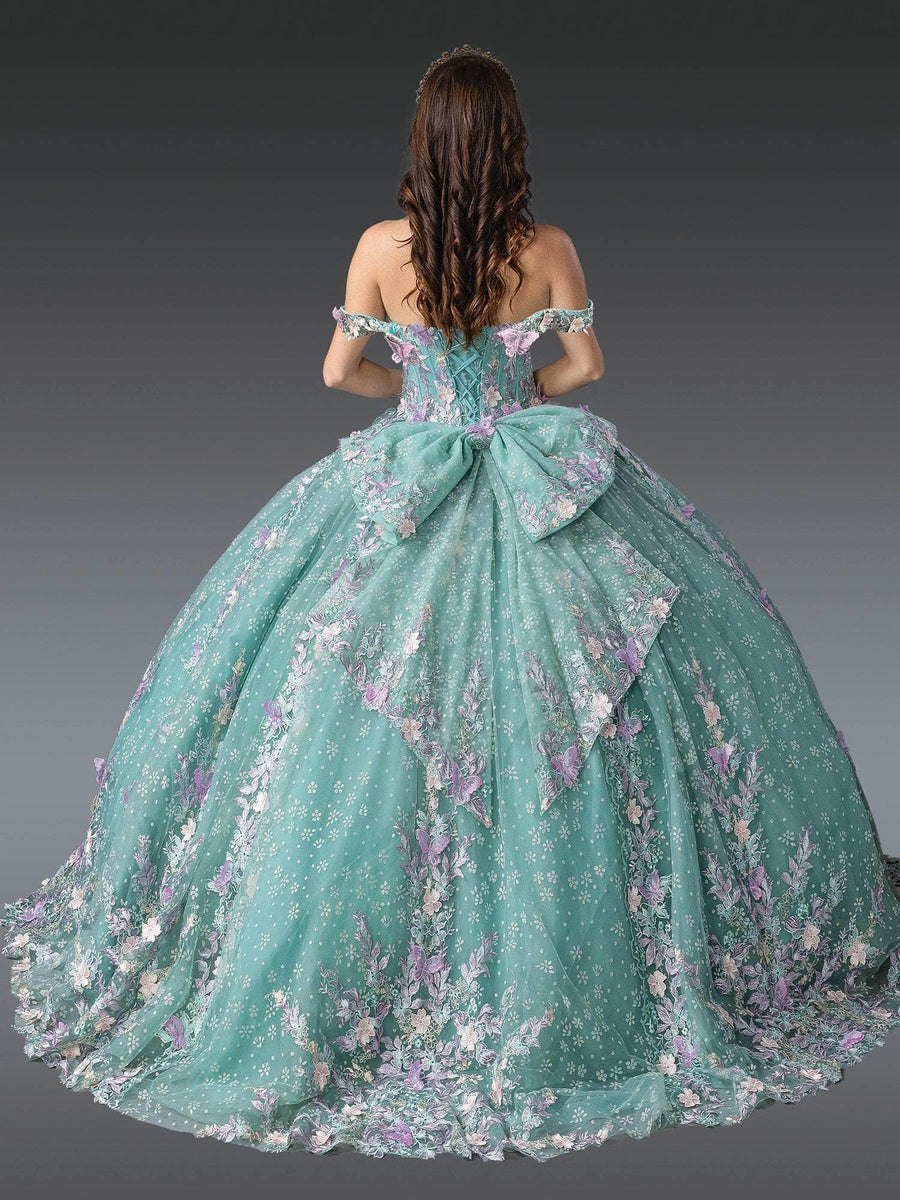 Dancing Queen 1962 - Long Ballgown Dress - Off-Shoulder Sleeves, 3D ...