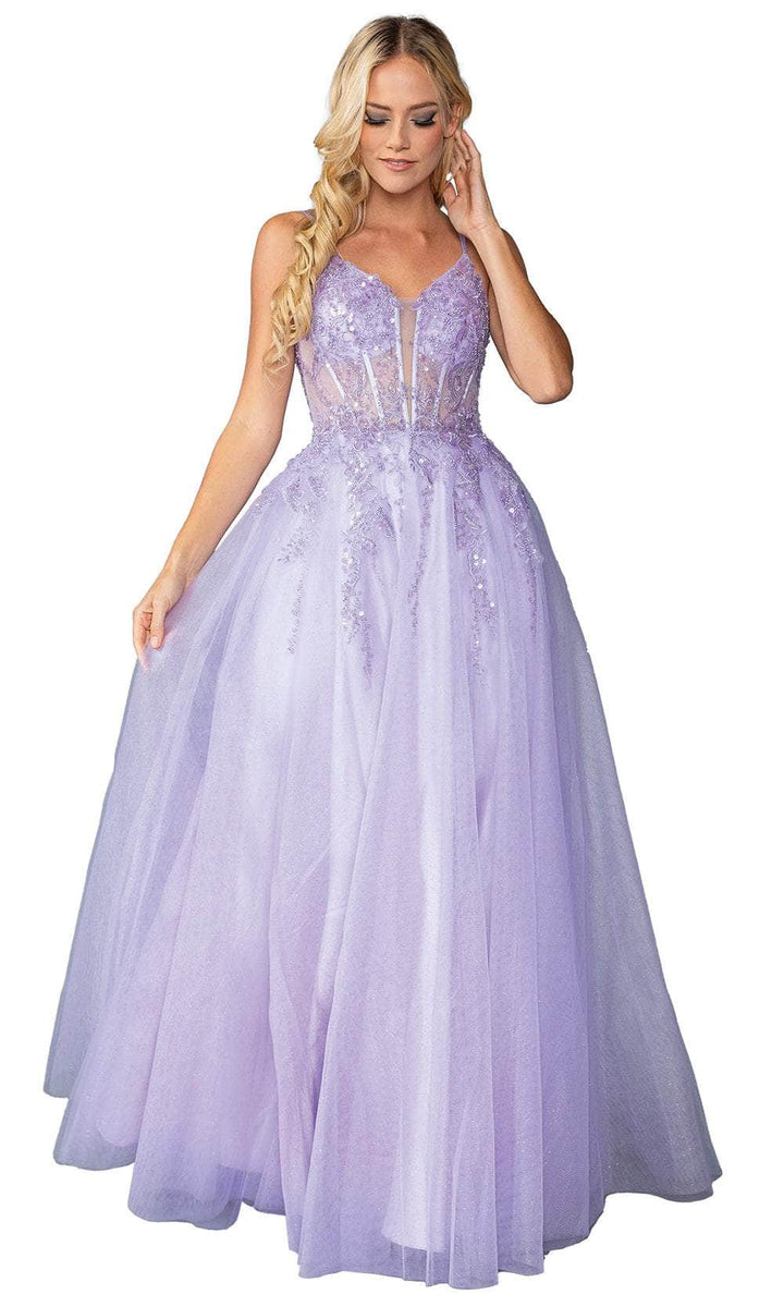 Dancing Queen 4437 - Sequin V-Neck Prom Dress – Couture Candy