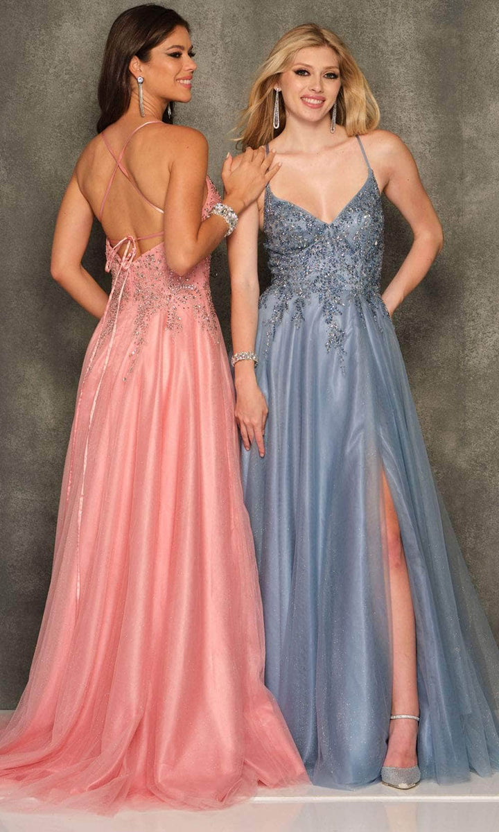 Dave & Johnny A10642 - Sleeveless Open Tie-Back Prom Gown – Couture Candy