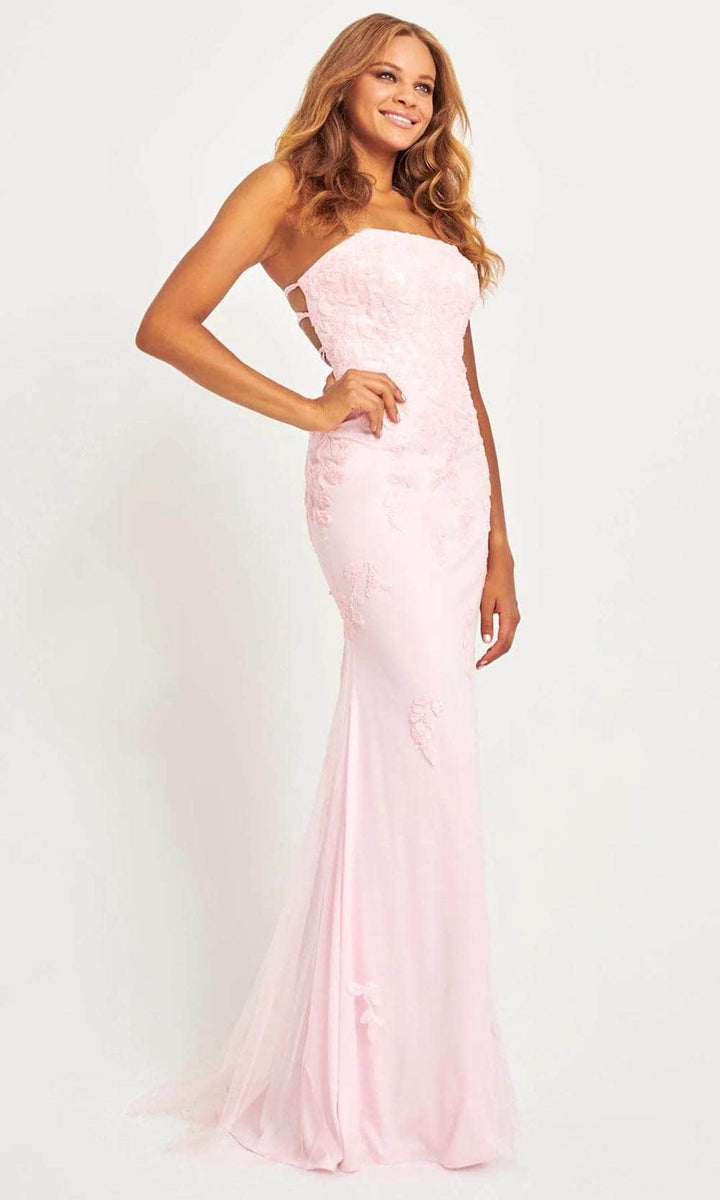 Faviana 11004 - Strapless Applique Prom Gown – Couture Candy