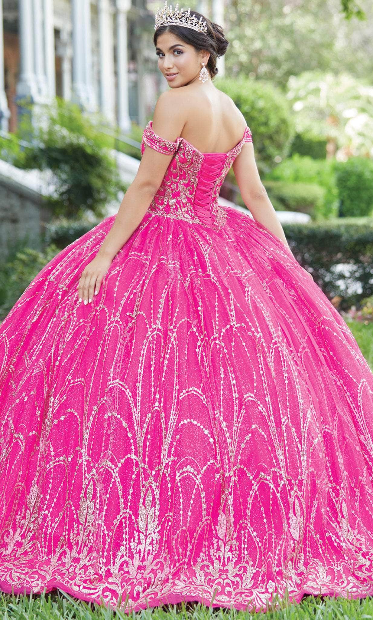 Fiesta Gowns 56463 - Arched Detail Glittered Ball Gown – Couture Candy