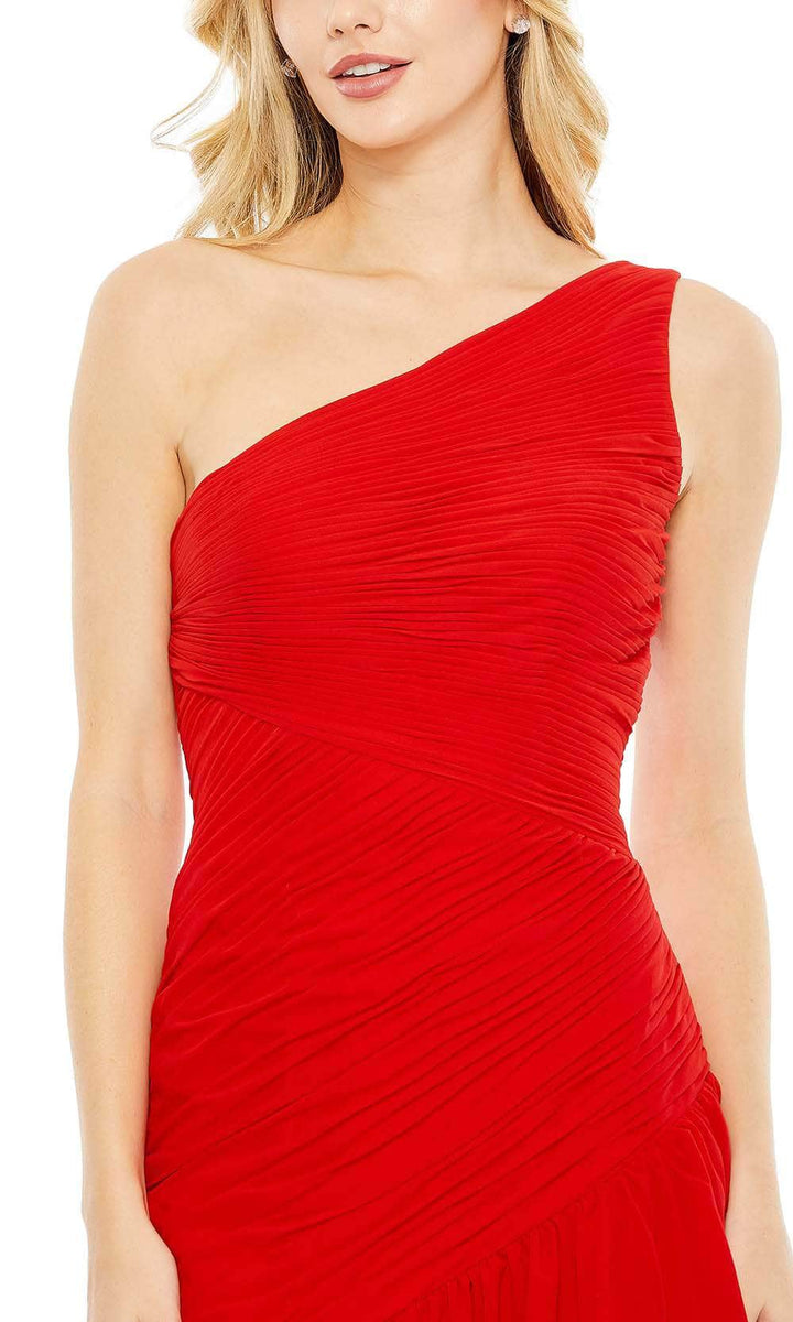 Ieena Duggal 55908 - One-Sleeve Ruffled Asymmetrical Hem Prom Dress ...