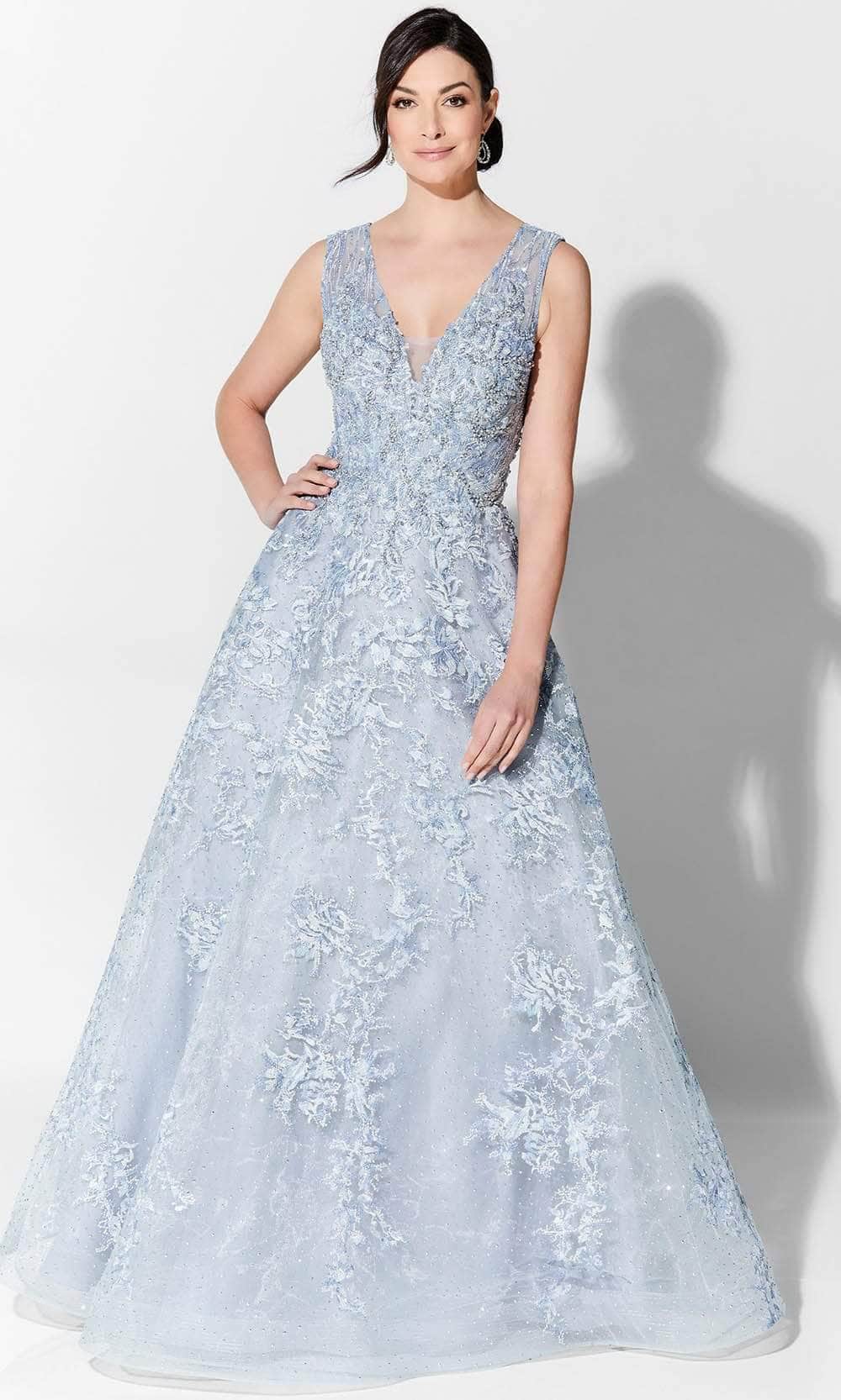 Ivonne D 122D67 - V-Neck Embroidered Evening Gown – Couture Candy