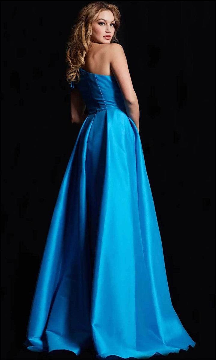 Jovani 26146 - Bow Accented One-Shoulder Prom Gown – Couture Candy