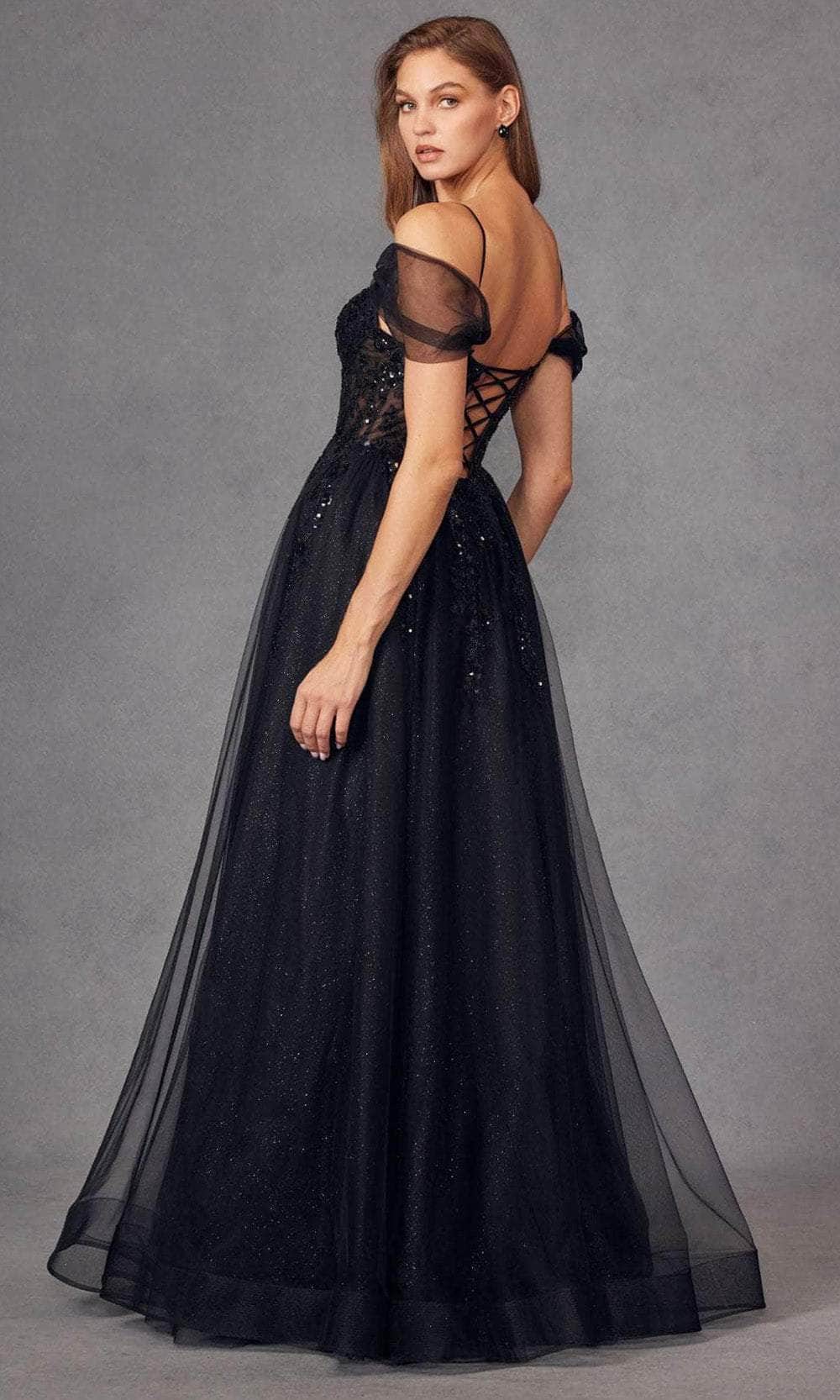 Juliet Dresses JT2466A - Cold Shoulder Sequin Appliqued Prom Gown ...