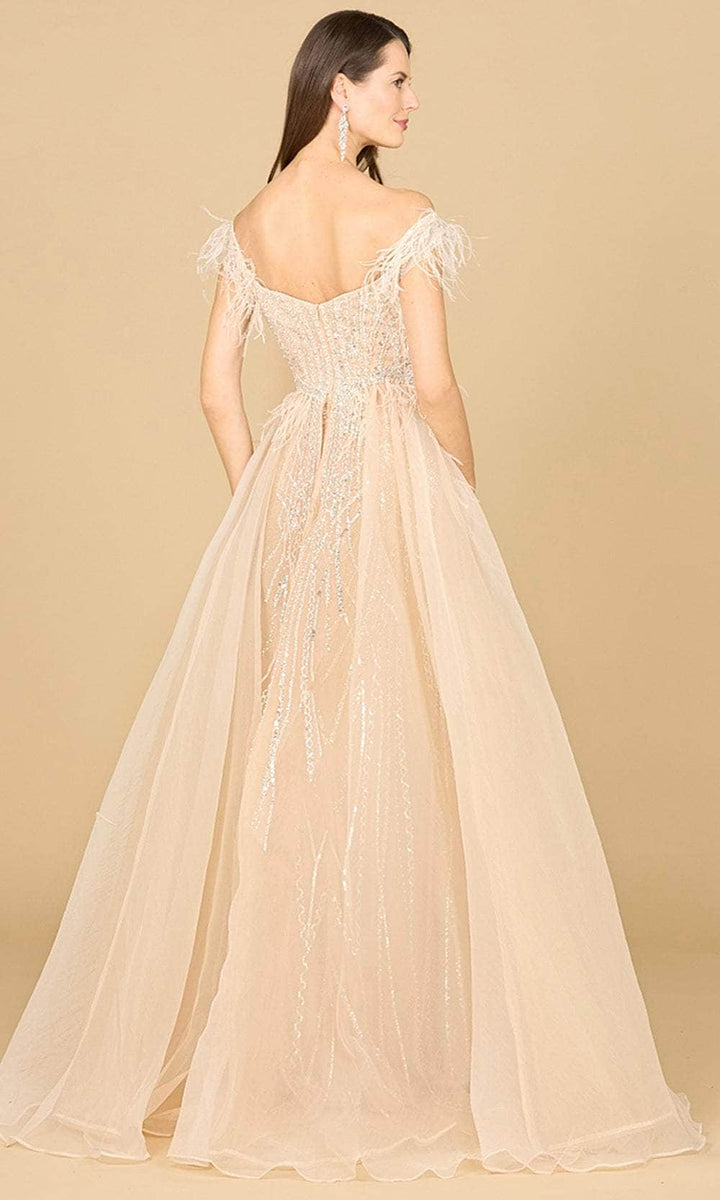 Lara Dresses 29161 - Off-Shoulder Feather Detailed Evening Gown ...