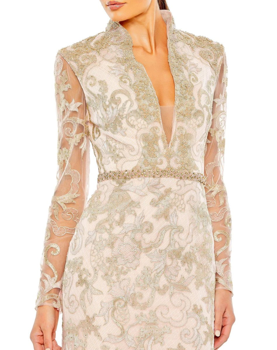 Mac Duggal - 11165 Beaded Trumpet Mother of the Bride Gown – Couture Candy