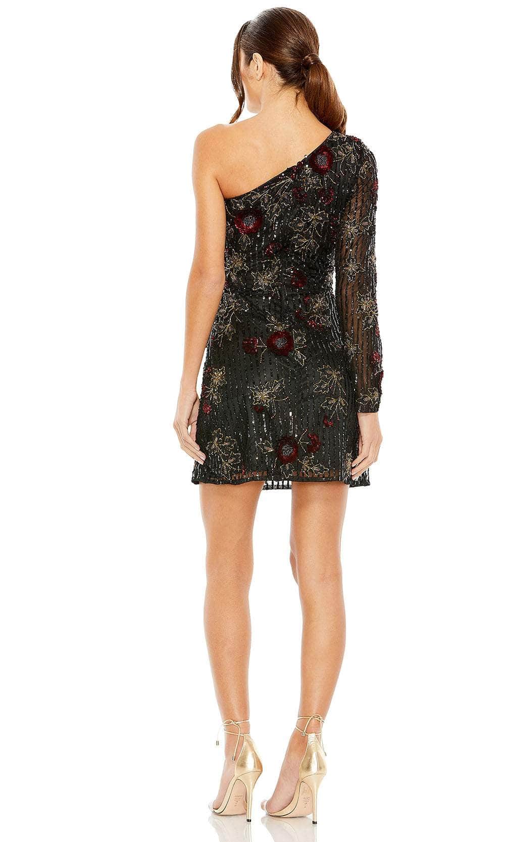 Mac Duggal 5919 - Sheer Cut Out High Slit Short Prom Dress – Couture Candy