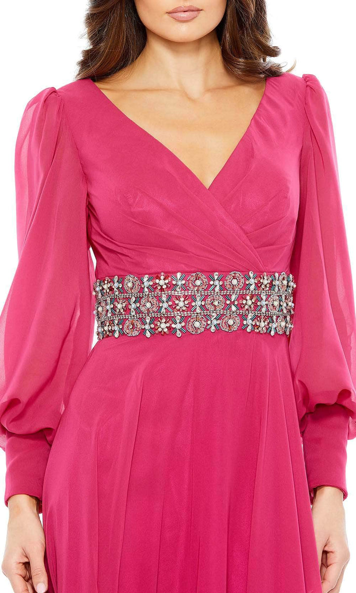 Mac Duggal 79390 - Bishop Sleeve Flowy Evening Gown – Couture Candy