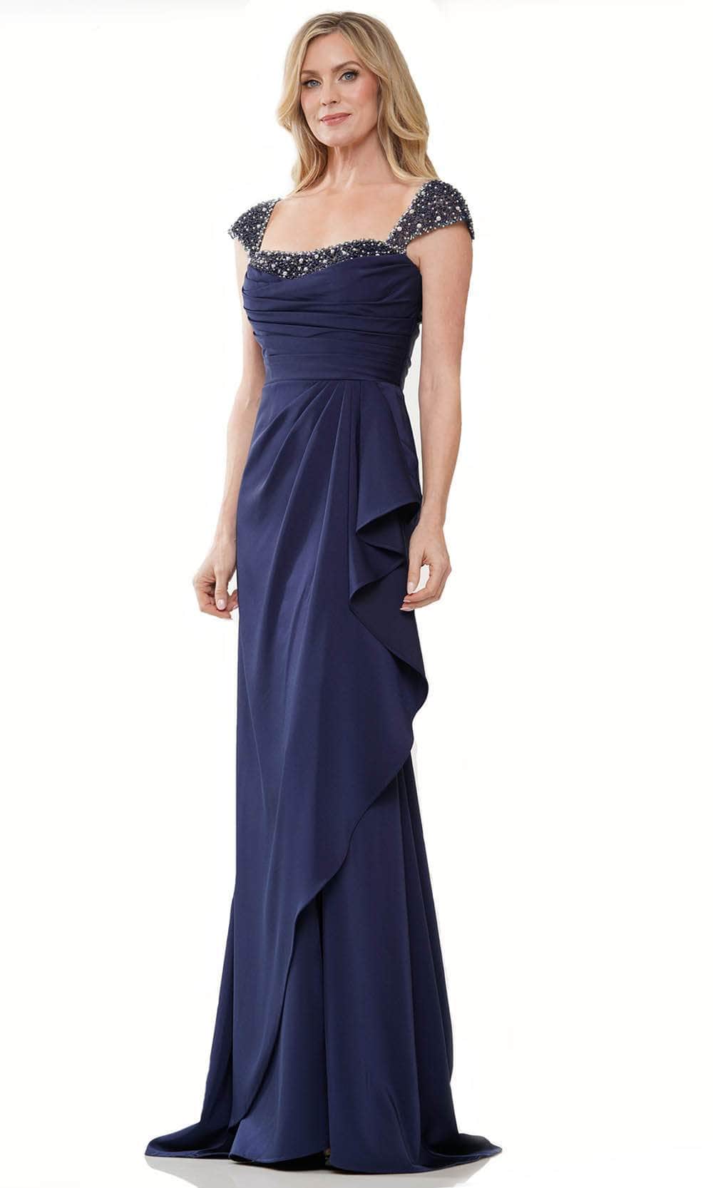 Marsoni by Colors MV1182 - Beaded Square Neck Evening Gown – Couture Candy