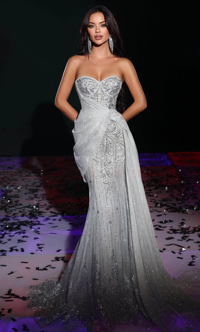 Portia and Scarlett PS23928 - Strapless Sweetheart Glittered Gown ...