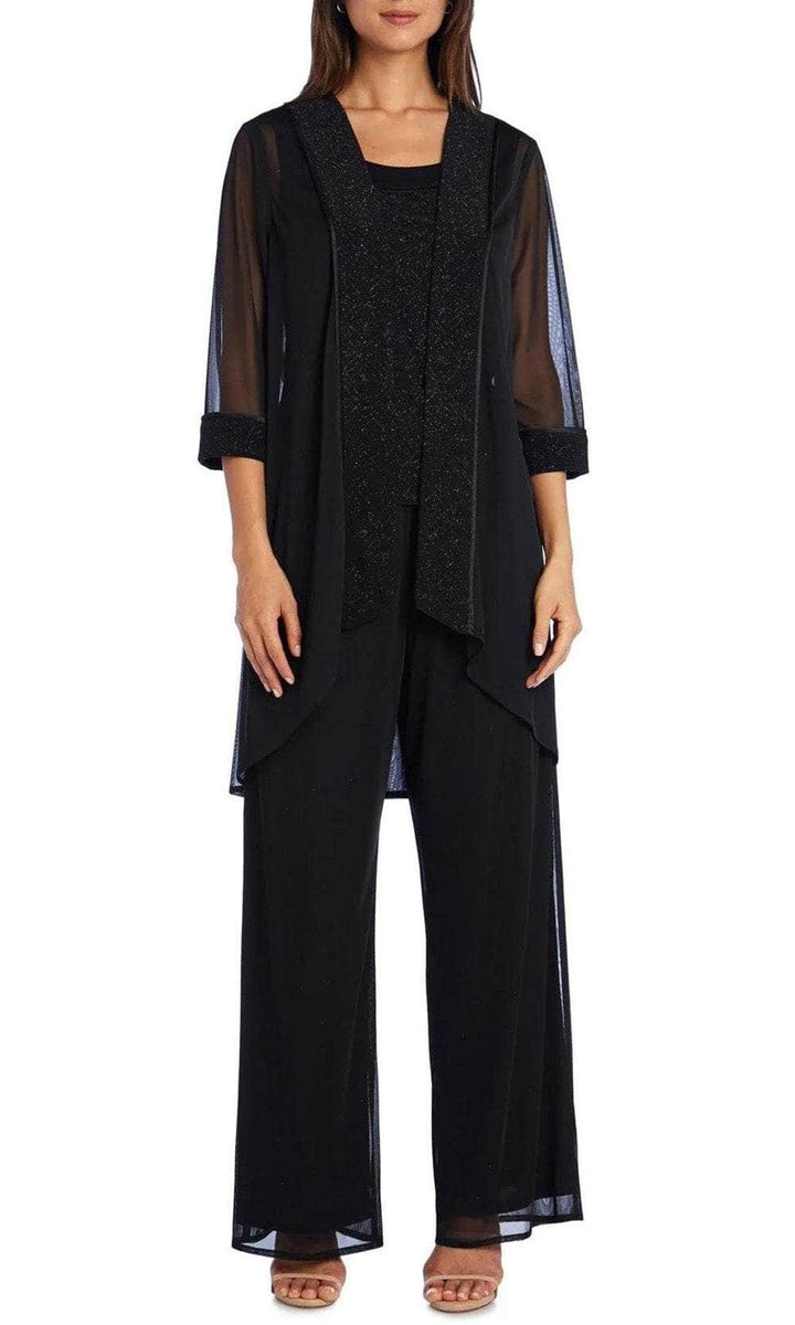 R&M Richards 5005 - 3-Piece Matte Duster Pantsuit – Couture Candy