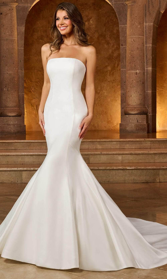 Rachel Allan RB3182 - Strapless Embroidered Cape Bridal Gown – Couture ...