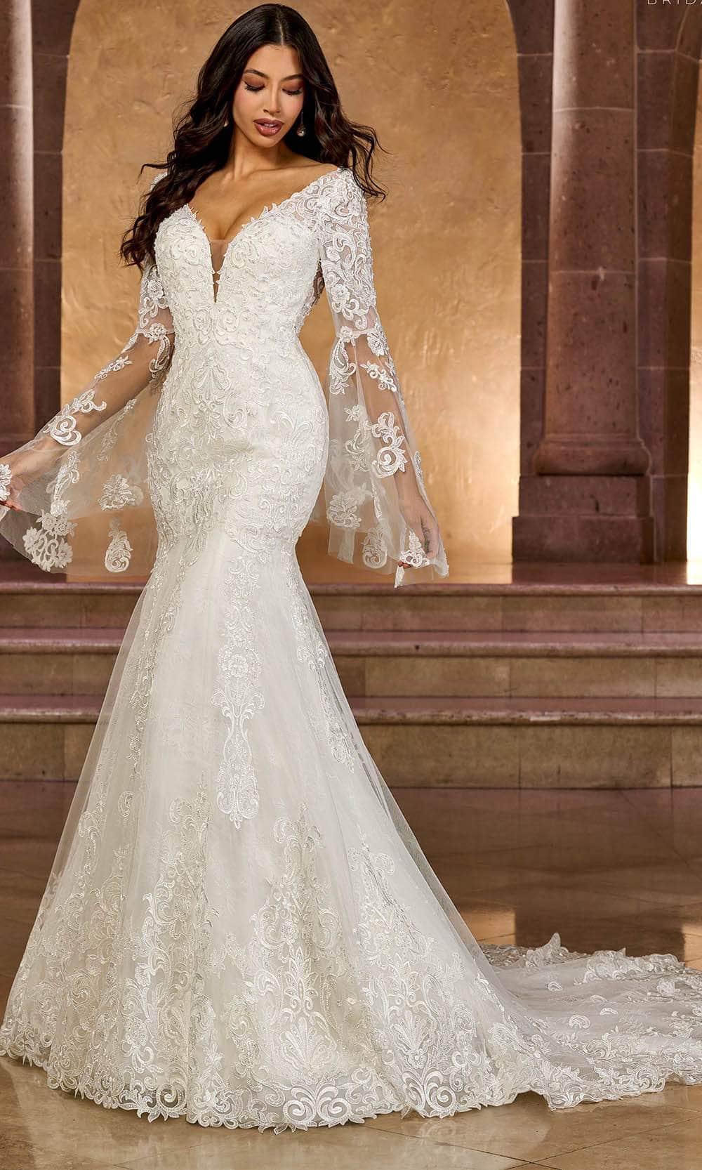 Rachel Allan RB4164 - Illusion Bell Sleeve Bridal Gown – Couture Candy
