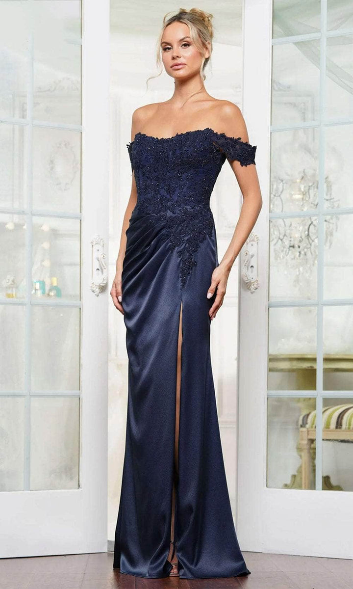 Rina Di Montella RD3251 - Long Satin Crepe Mermaid Dress - Corset ...