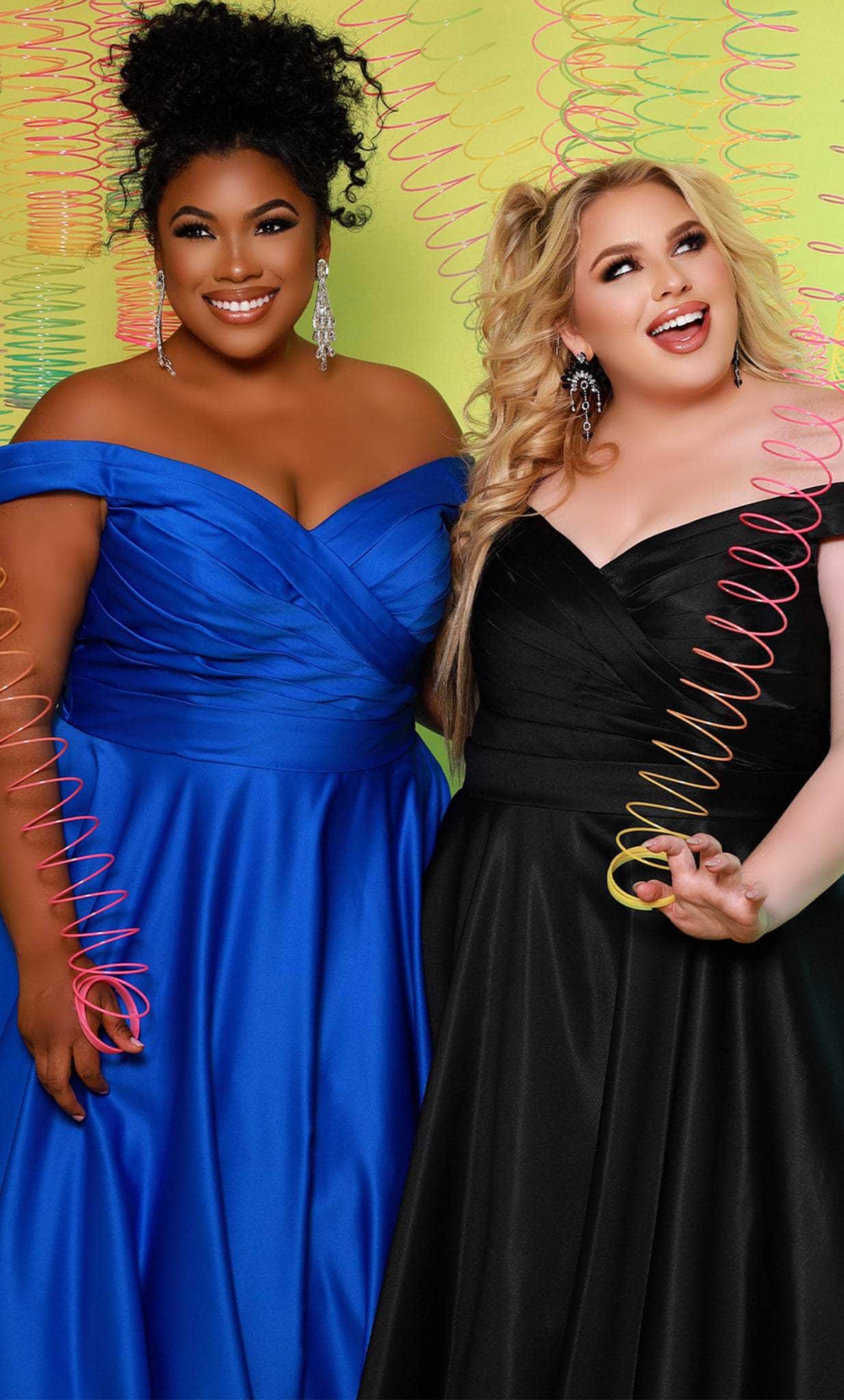 Sydney's Closet SC7321 - Pleated A-Line Prom Gown – Couture Candy