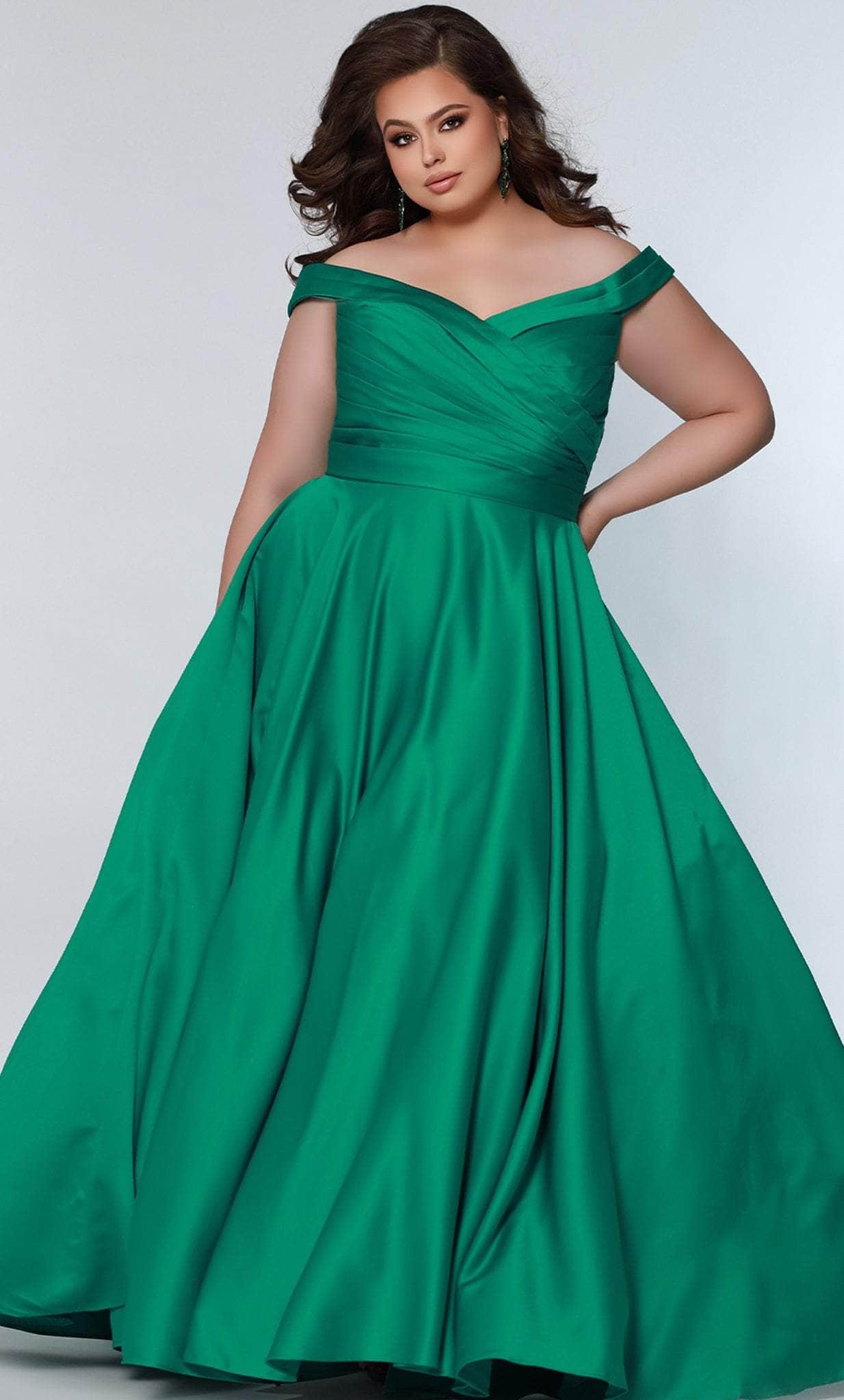 Sydney's Closet SC7321 - Pleated A-Line Prom Gown – Couture Candy