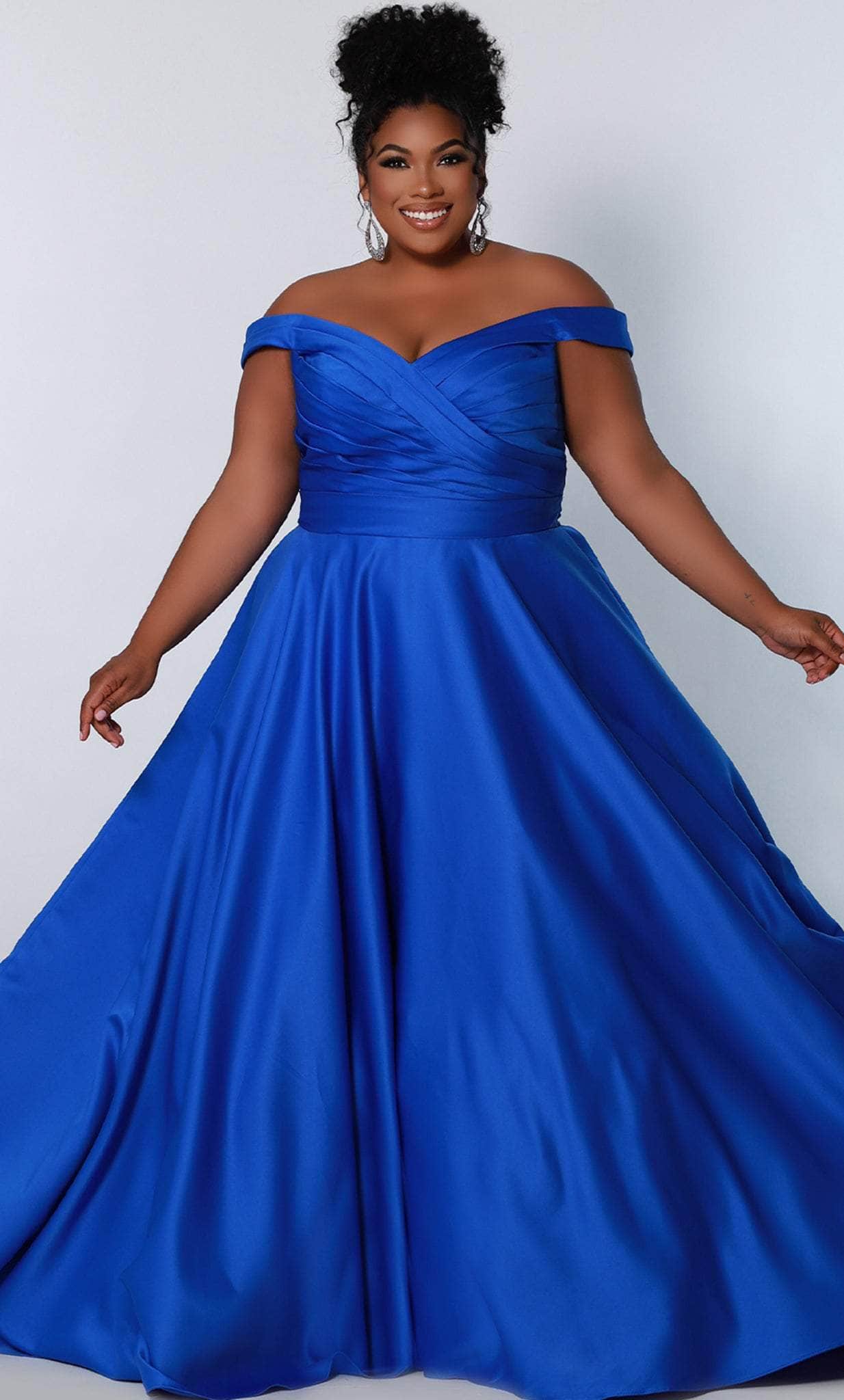 Sydney's Closet SC7321 - Pleated A-Line Prom Gown – Couture Candy