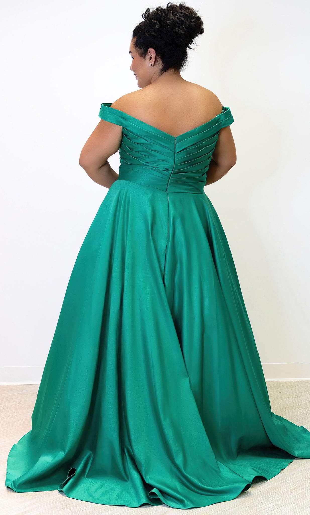 Sydney's Closet SC7321 - Pleated A-Line Prom Gown – Couture Candy