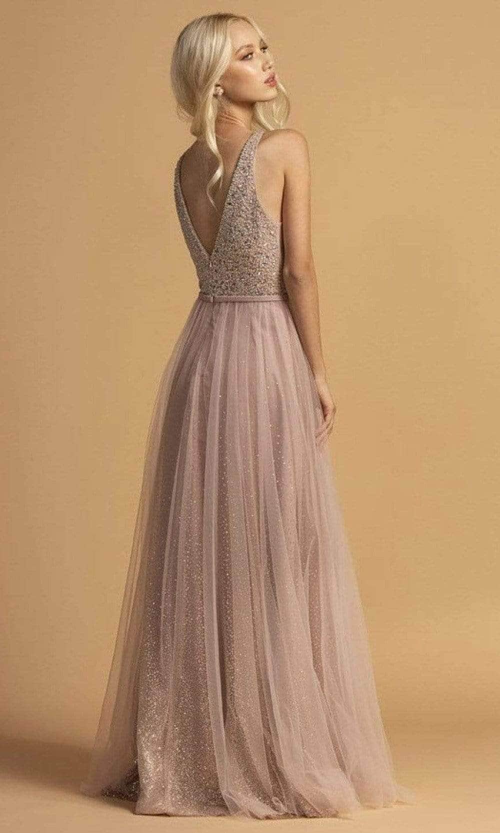 Trevi Collection - L2165 Sleeveless Beaded Tulle A-Line Dress – Couture ...