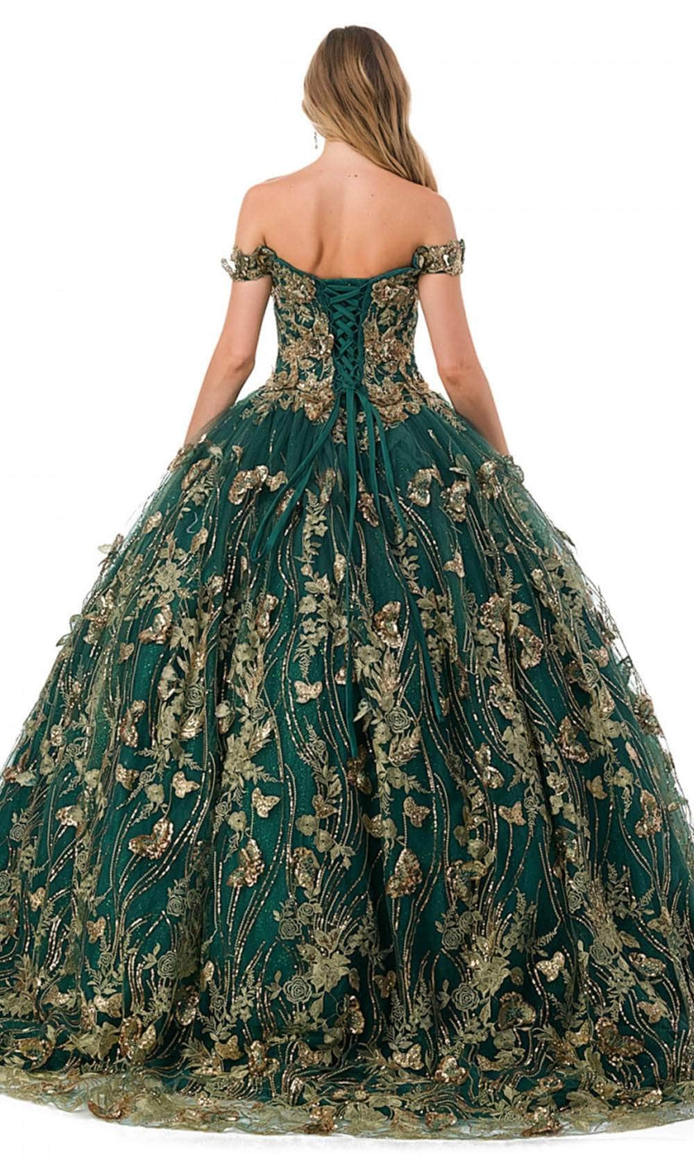 Trevi Collection L2817C - Gilt Applique Ballgown – Couture Candy