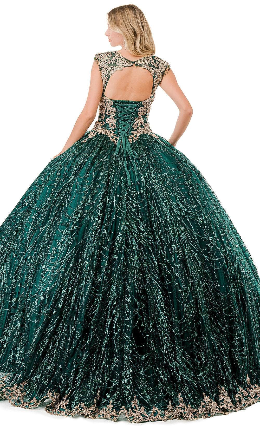 Trevi Collection L2821C - Cap Sleeve Appliqued Ballgown – Couture Candy