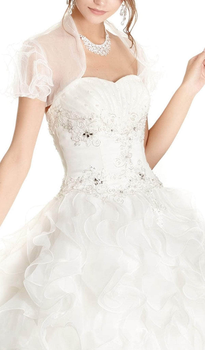 Trevi Collection - Ornate Ruffled Quinceanera Ballgown With Bolero ...