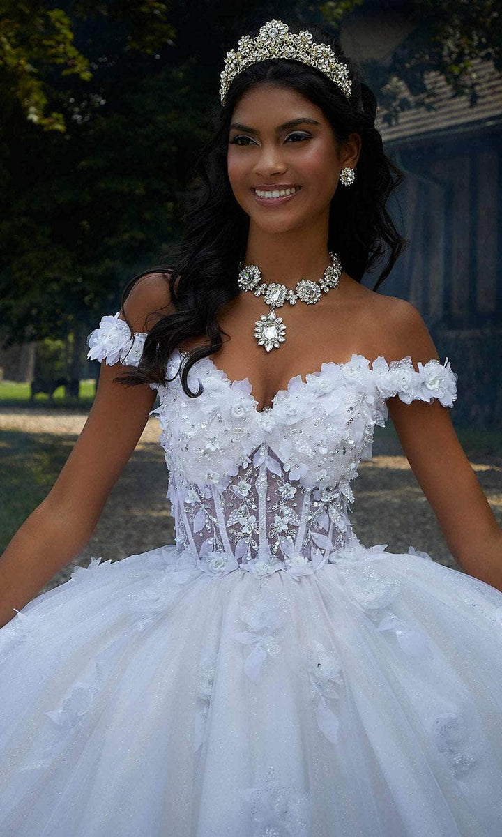 Vizcaya by Mori Lee 89456 - Off-Shoulder Crystal Beaded Ballgown ...