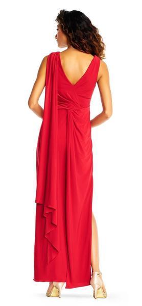 Adrianna Papell - Gathered Bodice Draped Jersey Gown AP1E202651 - 1 pc ...