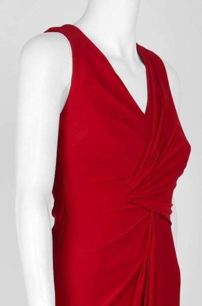 Adrianna Papell - Gathered Bodice Draped Jersey Gown AP1E202651 - 1 pc ...