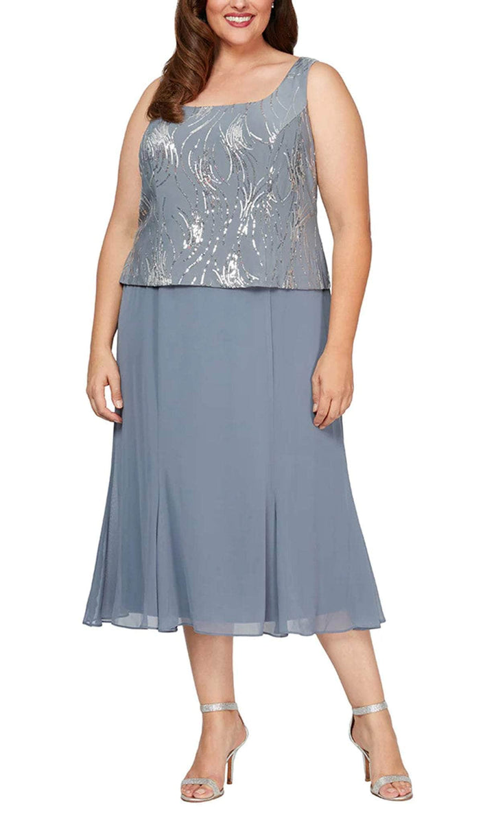 Alex Evenings 4962675 - Sequin Square Neck Jacket Formal Dress ...