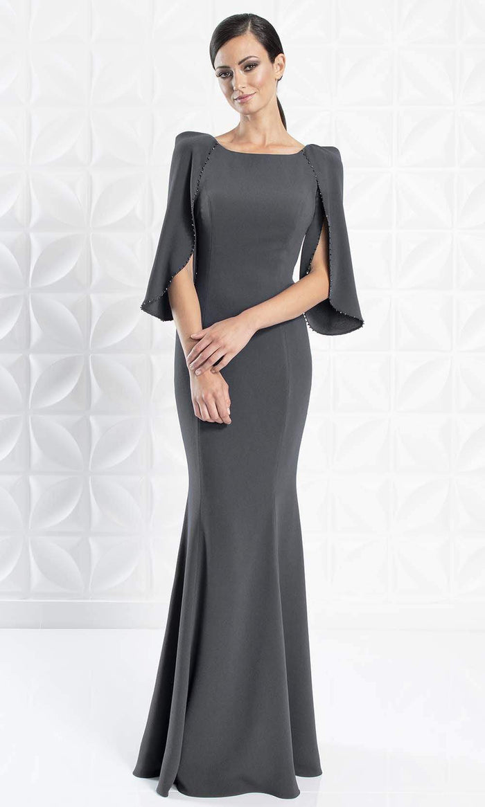 Alexander by Daymor - 1259 Split Caped Sleeve Mermaid Evening Gown ...
