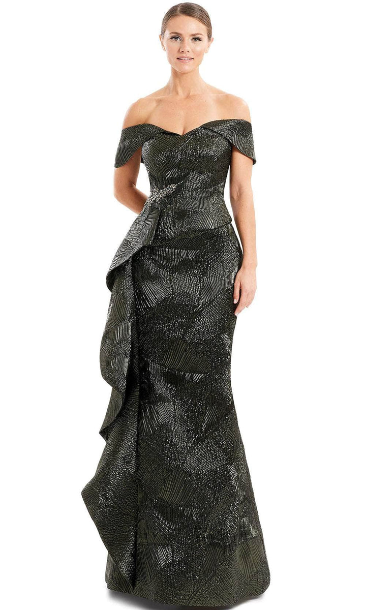Alexander by Daymor 1653 - Sweetheart Ruffle Draped Evening Gown ...