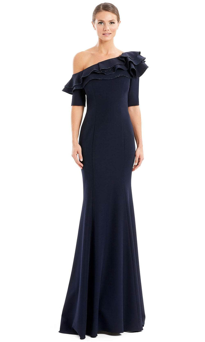 Alexander by Daymor 1663 - Ruffled One-Shoulder Formal Gown – Couture Candy